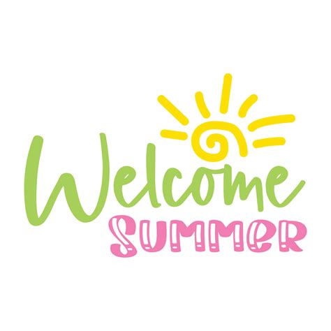 New Best Simple Summer Quotes Welcome Summer Colorful Svg Cut Files