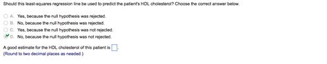 Solved I Age Vs HDL Cholesterol Data Age X Chegg Com