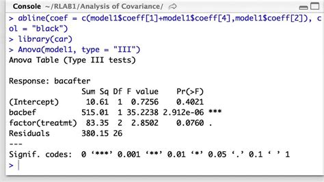 analysis of covariance in r part 2 practice youtube