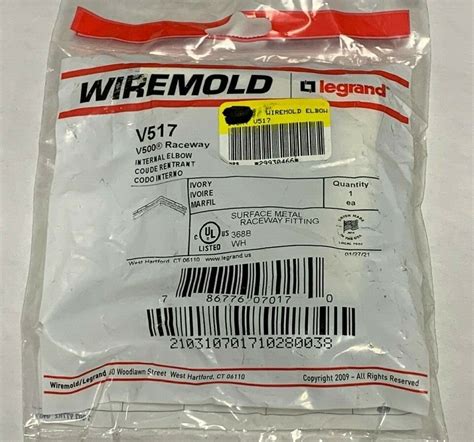 Wiremold V500 Steel Raceway 500 Ivory For Sale Online Ebay