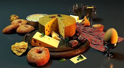 Breakfast Set 3d Model Cgtrader