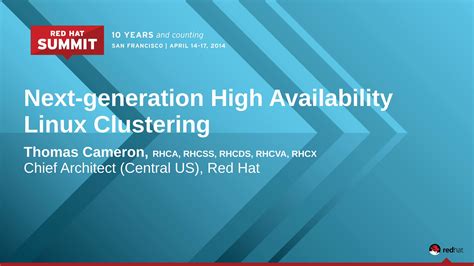 pdf next generation high availability linux clustering red · pdf
