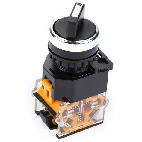 Interruptor Selector Rotativo Redondo De 22 Mm 2 Posiciones Nc No