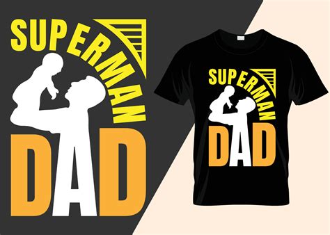 Superman Dad Tshirt Design 14173014 Vector Art At Vecteezy
