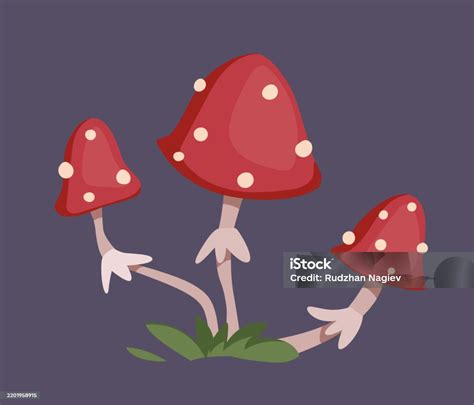 귀여운 할로윈 스티커입니다 붉은 유독 파리 Agaric 버섯이있는 라벨 또는 배지 과자 안 주면 장난칠 거예요 할로윈 축하 행사를 위한 디자인 요소 플랫 만화 벡터 일러스트