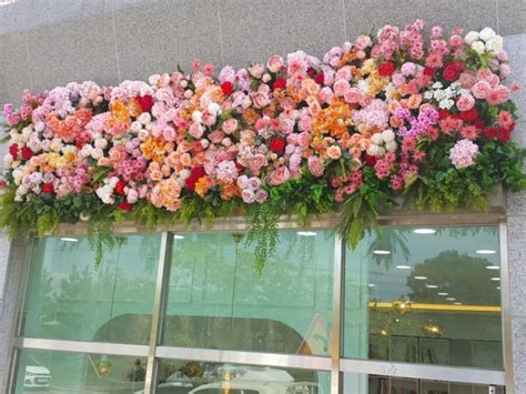 조화꽃장식꽃간판벽면녹화인조꽃벽면장식 인테리어 예쁜가게 만들기 성공~ 네이버 블로그