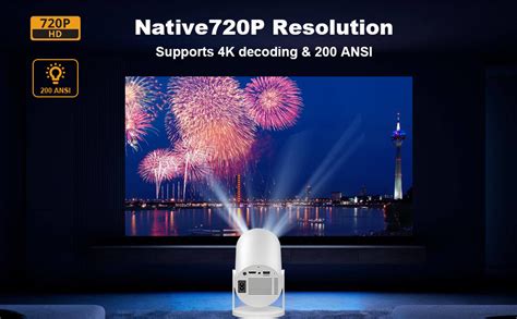 40 150 Smart Mini Projector 4k Decoding 1280 720p Output Portable Projector With