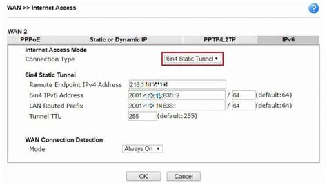 Add Ipv6 Address On Routers Wan Interface Draytek