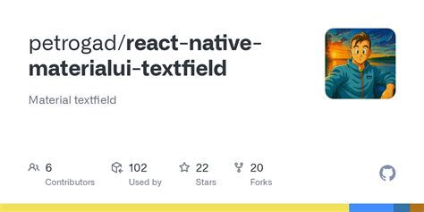 Github Petrogad React Native Materialui Textfield Material Textfield