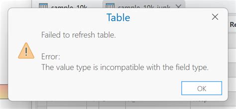 solved joining tables with incompatible column types shou esri