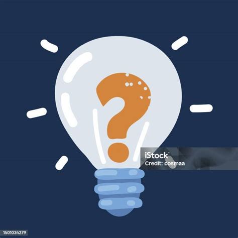 새로운 물음표 기호 밝은 만화 전구의 만화 벡터 그림 물음표에 대한 스톡 벡터 아트 및 기타 이미지 물음표 전구 0명 Istock