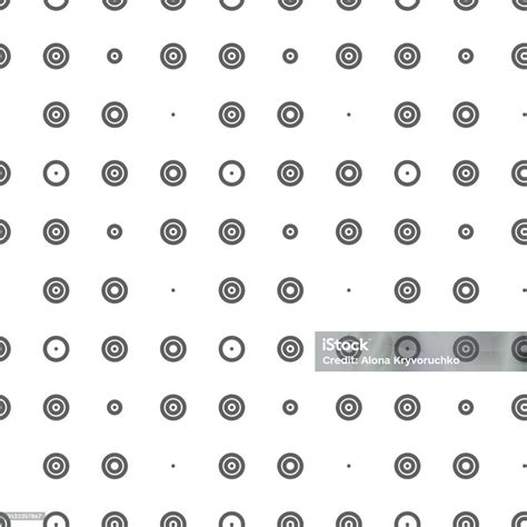 벡터 일러스트레이션 기하학적 이음새가 없는 패턴 솔리드 점과 행의 선형 원 회색 흑백 배경을 발견했습니다 간단한 흑백 추상 패턴 0명에 대한 스톡 벡터 아트 및 기타 이미지