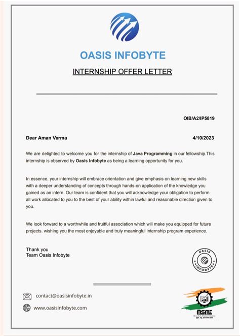 Aman Verma On Linkedin Connections Javaprogramming Oasisinfobyte