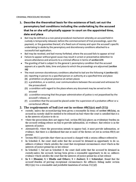 Criminal Procedure Final Pdf Bail Burden Of Proof Law