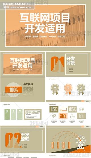 前端技术ppt模板专题模板 前端技术ppt模板图片素材下载 我图网