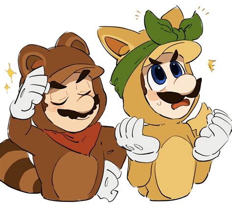 Mimimi Mimimim9999 Kitsune Luigi Luigi Mario Tanuki Mario Mario Series Nintendo Super