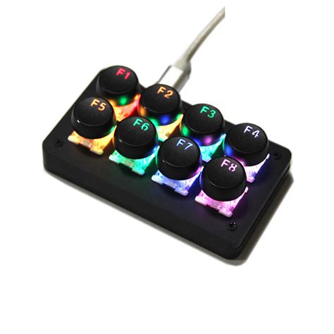 Mini Custom Keyboard 8 Key Macro Programmable Rgb Keypad Copy And Paste Game Auxiliary