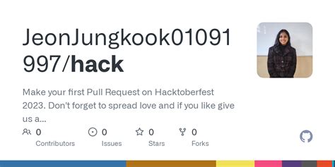 GitHub JeonJungkook Hack Make Your First Pull Request On Hacktoberfest Don T