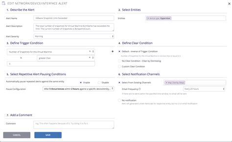 vmware snapshot limit exceeded alert auvik support