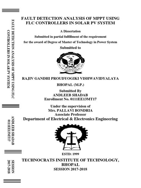 Fault Detection Analysis Of Mppt Using Flc Controllers In Solar Pv System Pdf