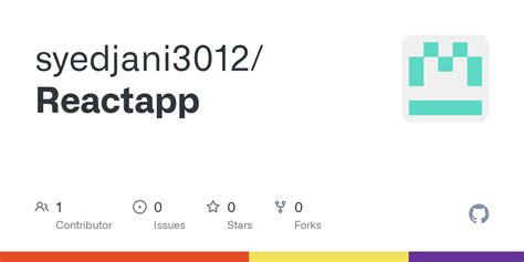 GitHub Syedjani3012 Reactapp