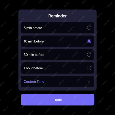 Premium Vector Smartphone Reminder Popup Menu Ui Concept