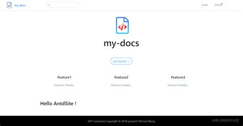 Antdsite A Document Generator Based On Ant Design And Gatsbyjs