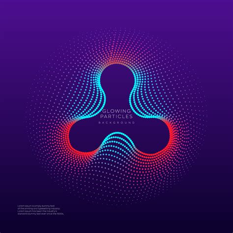 Abstract Colorful Glowing Particle Wave Background Element Technology And Big Data Vector