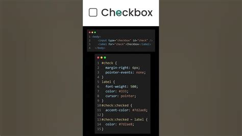 Real Use Of Checkbox Html And Css Youtube