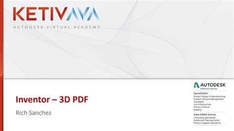 Autodesk Virtual Academy Inventor 3d Pdf Youtube