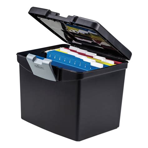 STX61504U01C Storex Portable File Box With Large Organizer Lid Zuma