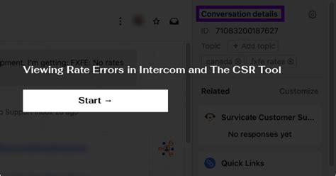 Viewing Rate Errors In Intercom And The Csr Tool