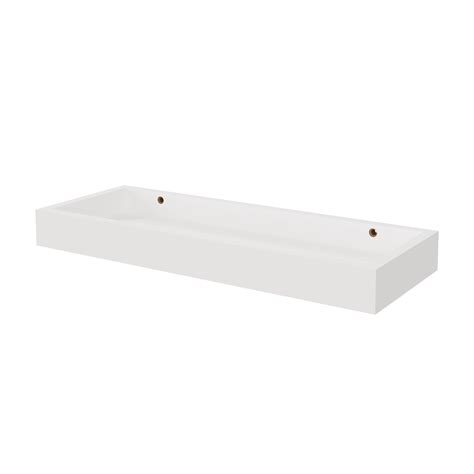 Полка настенная Spaceo White 40x15 см МДФ цвет белый ️ купить по цене ...