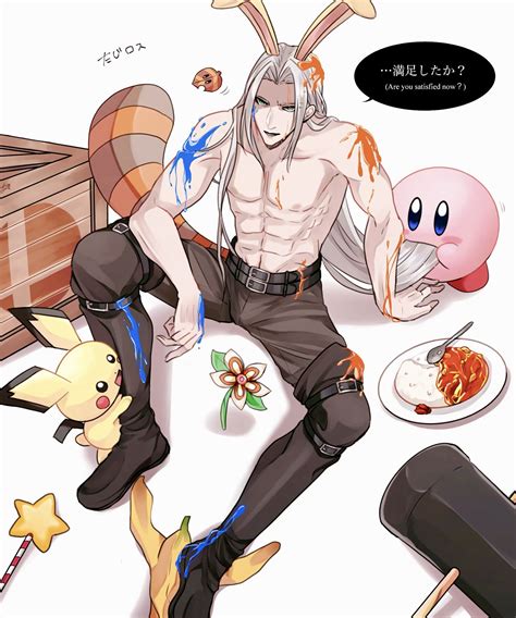 Kirby Sephiroth And Pichu Pokemon And More Drawn By Xxyoooyxx Danbooru