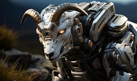 premium ai image robot goat