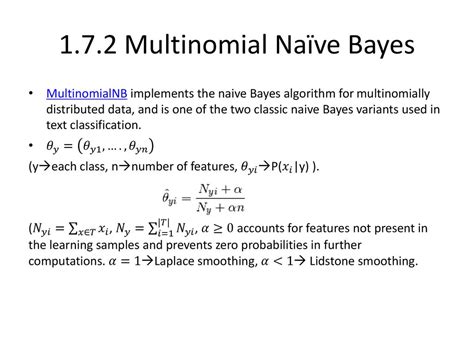 1 7 2 multinomial naïve bayes ppt download