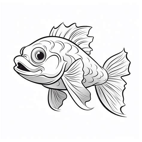 Premium Photo Atlantic Cod Cute Kawaii Cute Cute Coloring Book Kawaii Line Art