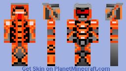 Tech Soldier Bad Ass Orange Minecraft Skin Tech Soldier Bad Ass Orange Minecraft Skin