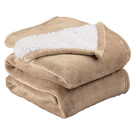 Sherpa Plush Reversible Blanket By Oakridge Dream Products