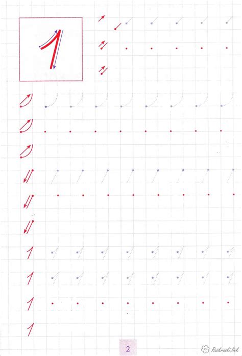 Прописи цифры Раскраски распечатать бесплатно