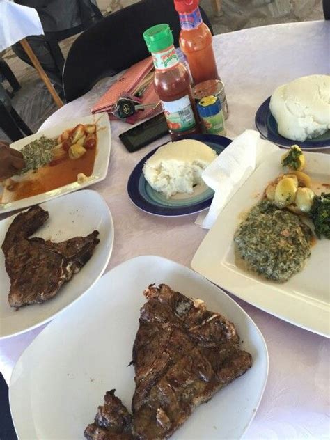 T Bone Impwa And Greens With Peanuts With Nshima Traditional Food Food T Bone