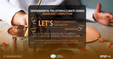 국제약대생연합ipsf 환경오염and기후변화 수공예품 대회 환경을 보호하고 건강을 지켜요 방법 1 병의 뚜껑이나 시럽병 분유통으로 창조적이고 유용한 물건을 만들어
