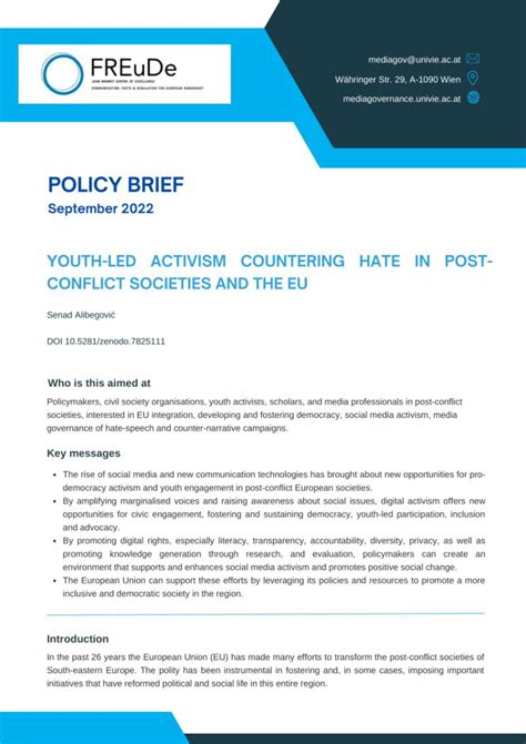 Senad Alibegovic On Linkedin Pdf Youth Led Activism Countering Hate