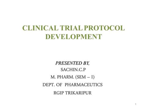 Clinical Trial Protocol Development Pptx