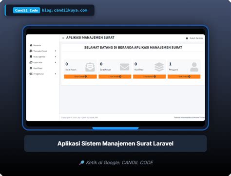 source code aplikasi sistem manajemen surat laravel blog candil code