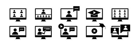 온라인 교육 벡터 아이콘입니다 온라인 학교 화상 회의 인터넷 웨비나 화상 통화 연구 컴퓨터 기반 거리 교육 노트북 클래스 미디어 코스 격리 된 흰색 배경입니다 0명에 대한