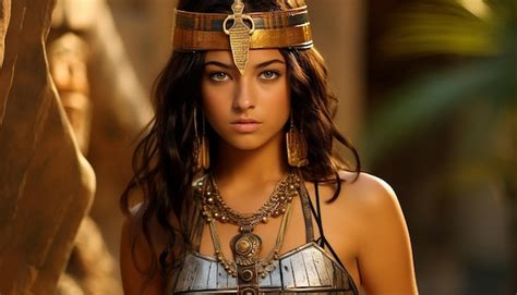 Premium Ai Image The Most Beautiful Teen Egyptian Girl Imaginable Elaborate Ancient Egyptian