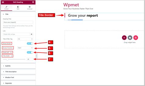 how to add customized page heading title in elementor elementskit