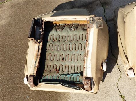 1966 1977 Early Bronco Front Bucket Seats With Correct Brackets Hard