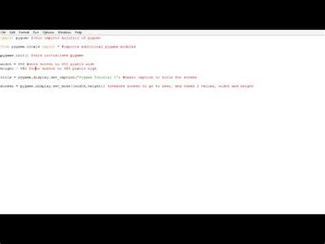 Pygame Tutorial Basic Window Youtube